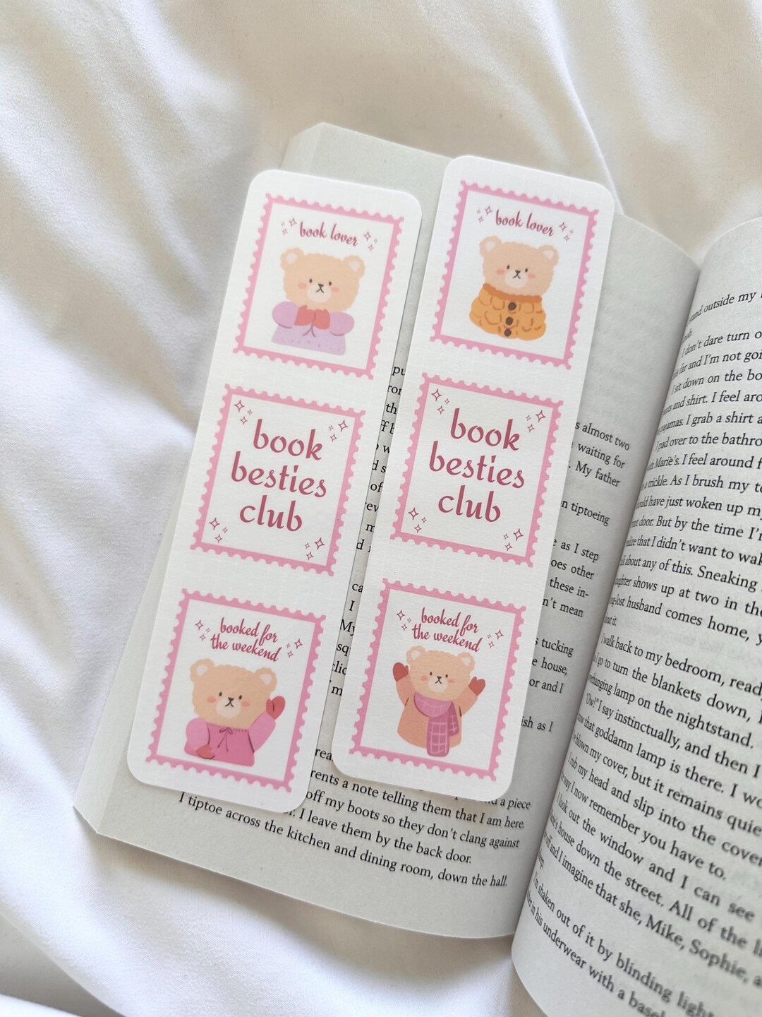 Book Besties Club / Set of 2 Bookmarks / Book Besties / Cute Bookmark ...