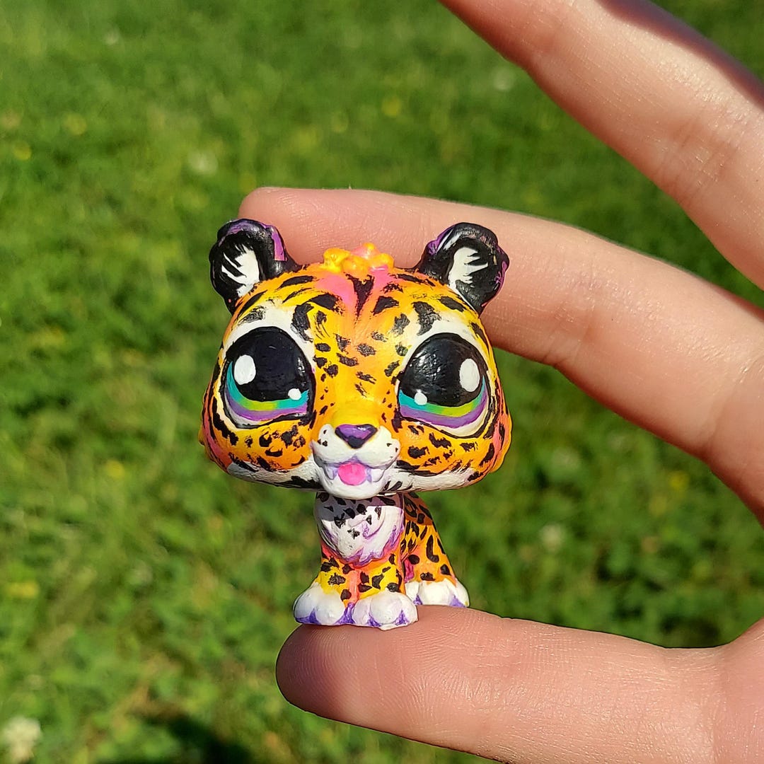 Custom LPS 90's Inspired Rainbow Nostalgia Leopard Print Hand Painted ...