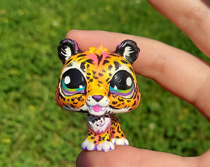 Custom LPS 90's Inspired Rainbow Nostalgia Leopard Print Hand Painted ...