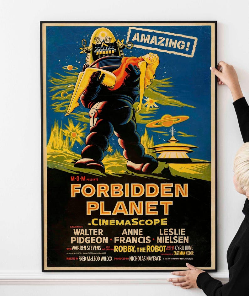 Retro Sci-fi Poster – Classic 1950s Alien Art, Vintage Space Adventure ...