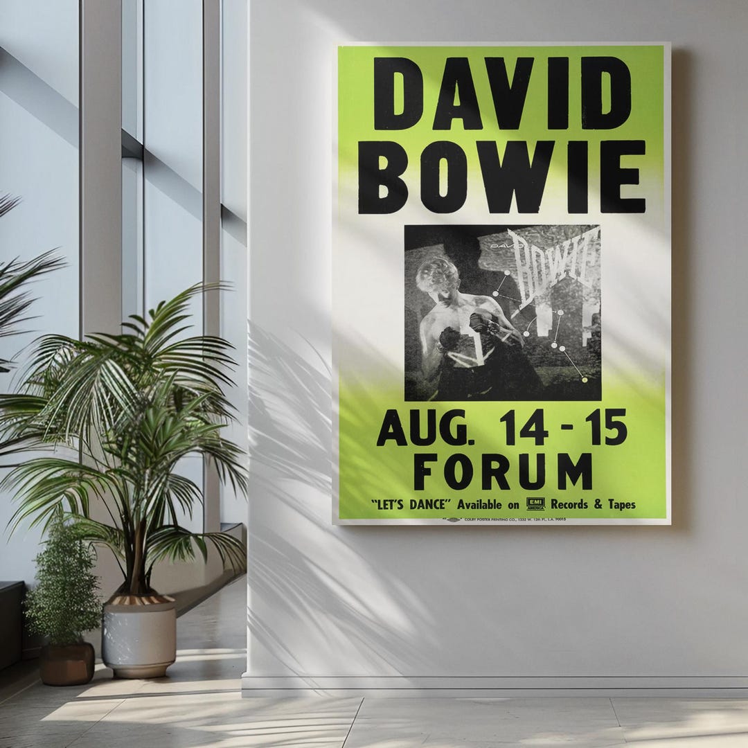 Retro 1980s Concert Poster – New Wave, Glam Rock, Live Tour Music Print ...