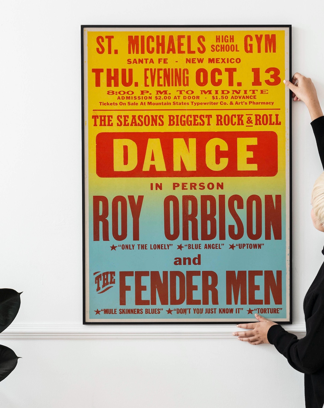 60s Vintage Rock Concert Poster – Retro Music Collectible, Classic Band ...