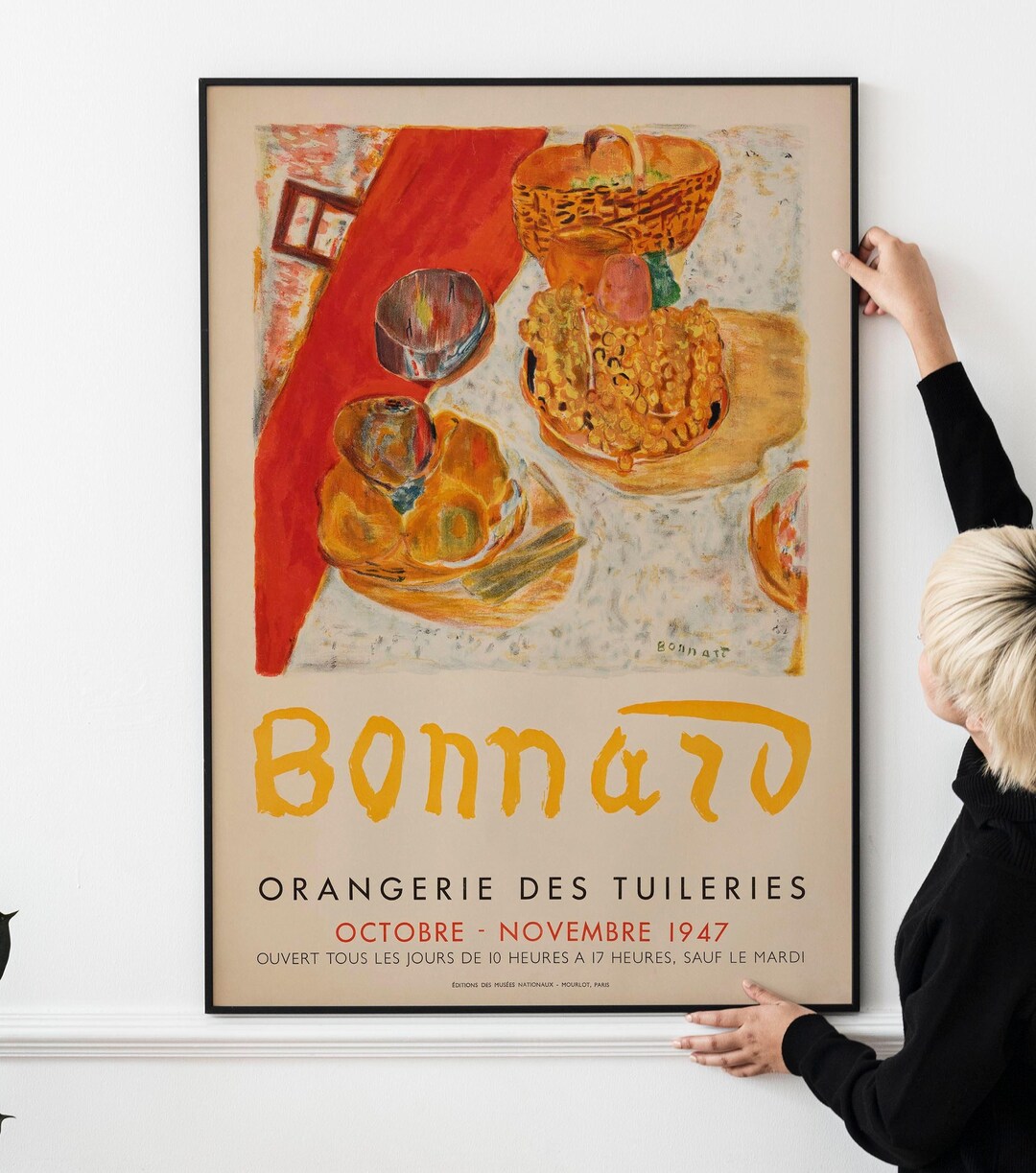 Vintage French Art Poster – Retro 1940s Exhibition Print, Classic ...
