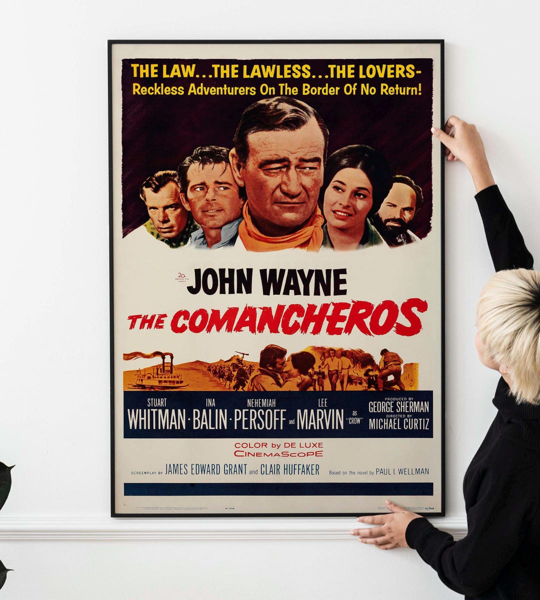 1960s Western Adventure Poster – Vintage Classic Frontier Movie Print ...