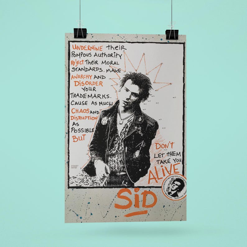 1970s Punk Rock Poster Set – the Birth of DIY Rebellion and Underground ...