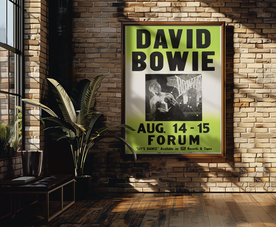 Retro 1980s Concert Poster – New Wave, Glam Rock, Live Tour Music Print ...