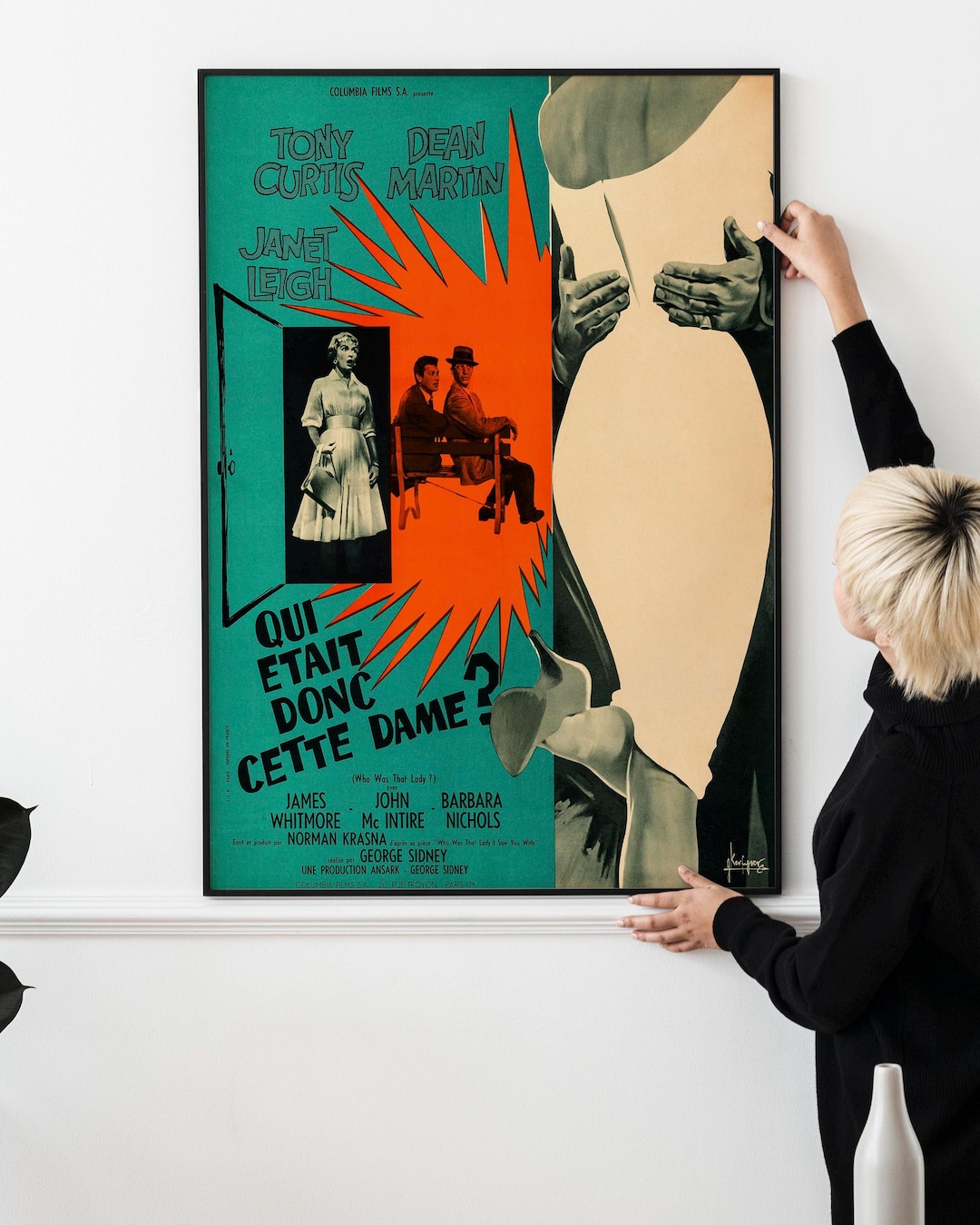 Vintage Movie Wall Art – Retro French 50s Hollywood Film Poster - Etsy