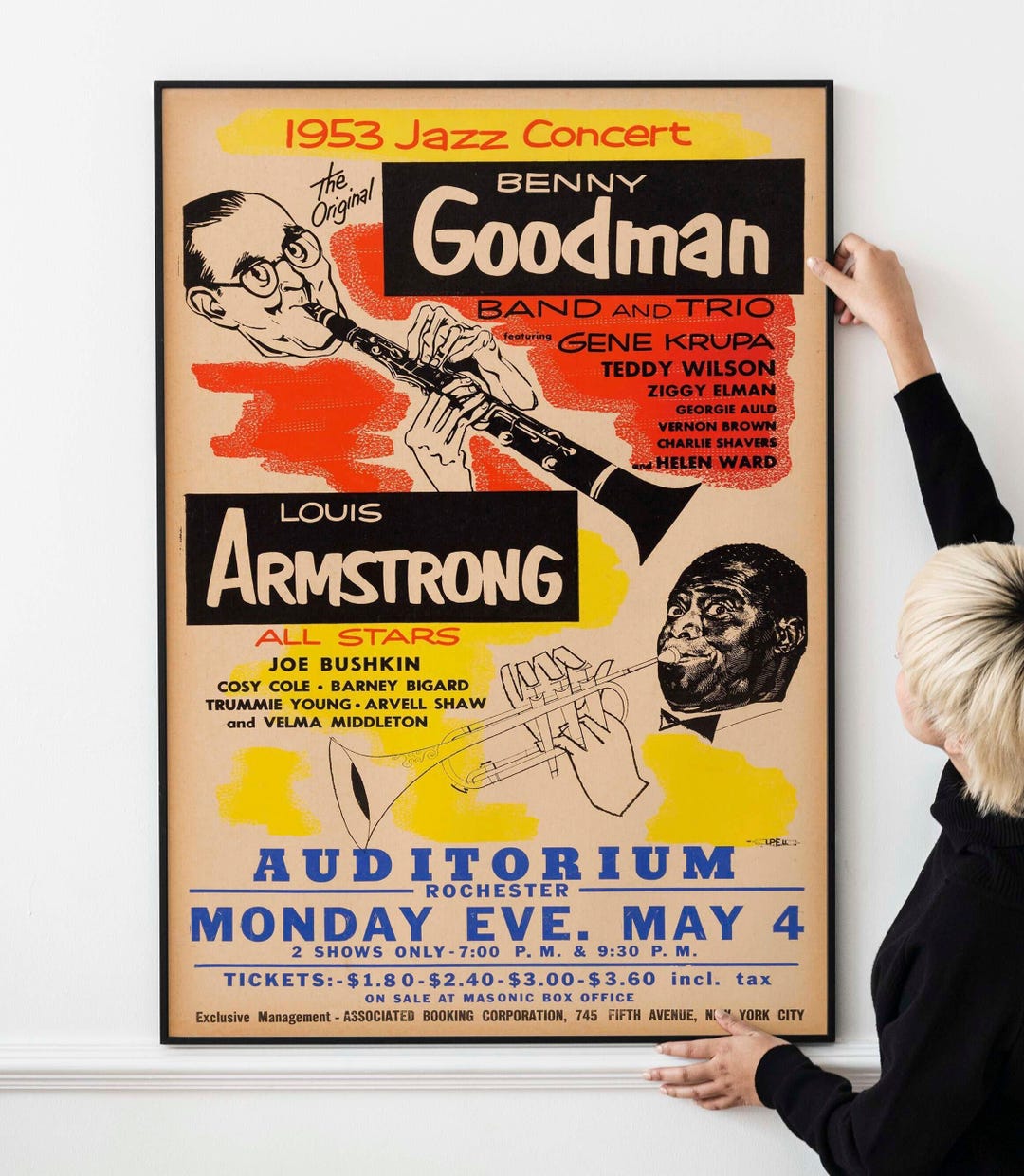 Retro 50s Jazz Poster – Classic Swing & Dixieland Concert Collectible ...