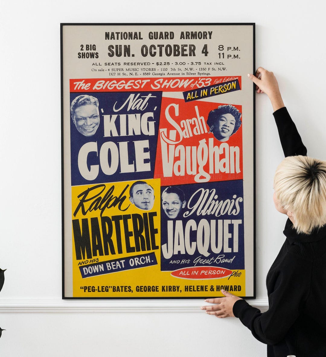 TWO 2x Retro Jazz Concert Poster – Vintage Jazz Big Band Era ...