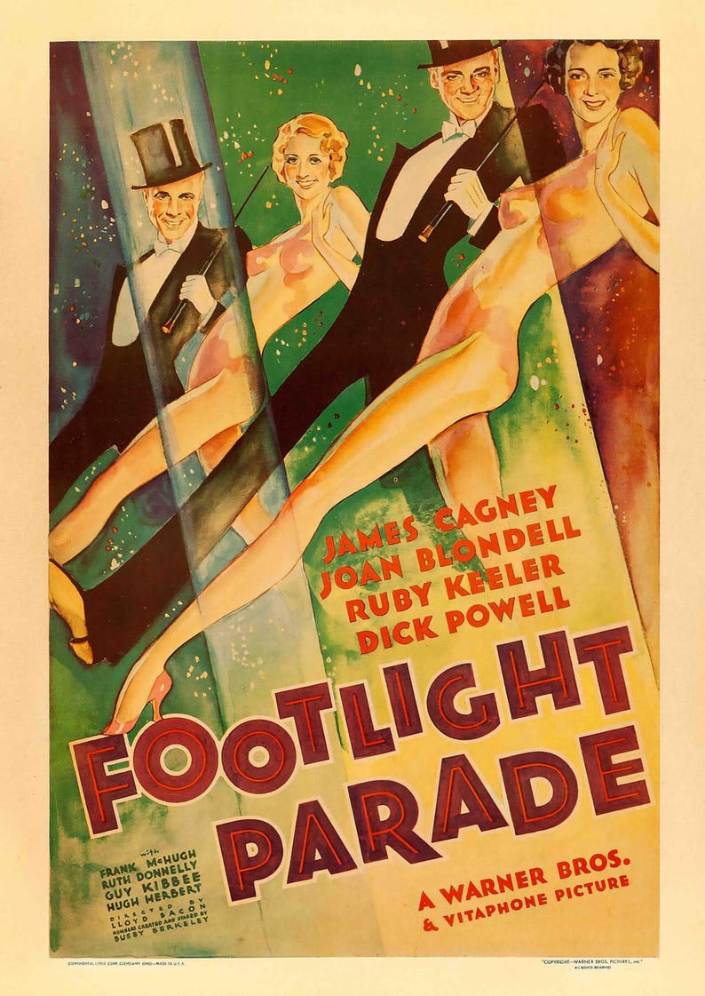 1930s Pre-code Hollywood Musical Poster – Vintage Dance Spectacle ...
