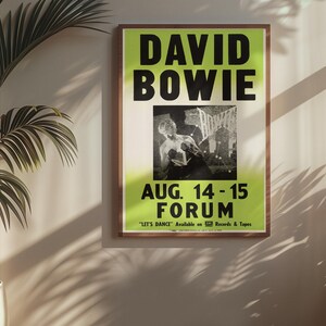Retro 1980s Concert Poster – New Wave, Glam Rock, Live Tour Music Print ...