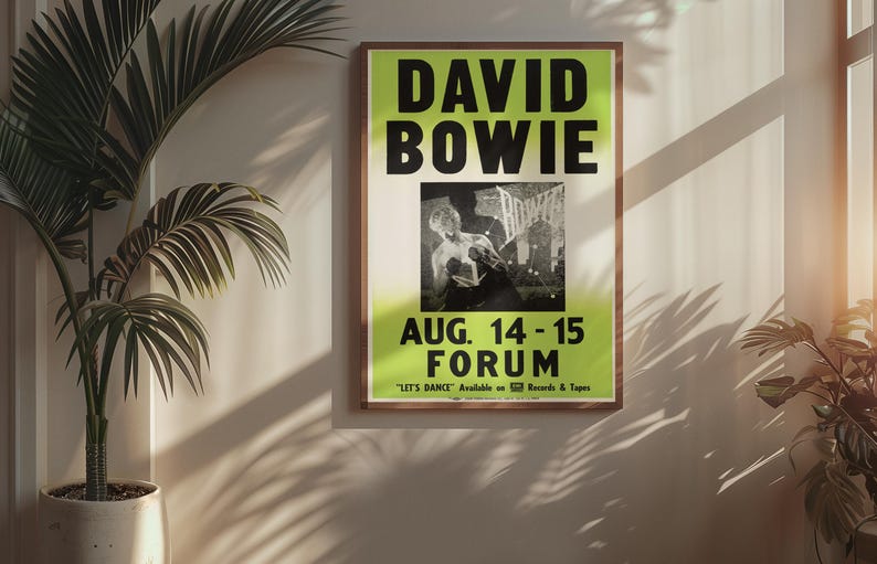 Retro 1980s Concert Poster – New Wave, Glam Rock, Live Tour Music Print ...