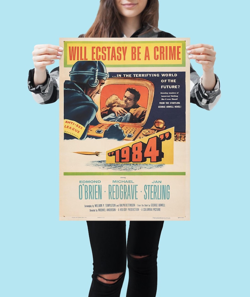 1984 Movie Poster 1956 – George Orwell Sci-fi Classic Print - Etsy ...