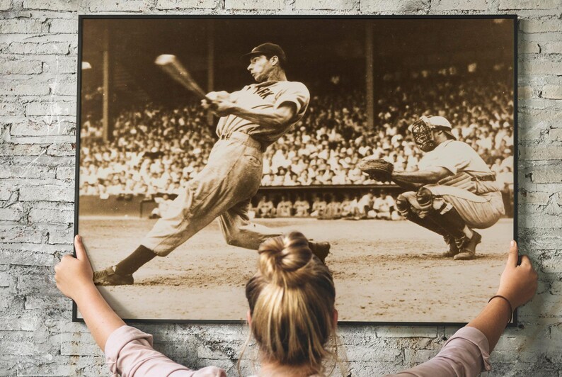 Classic 1950s New York Yankees Vintage Baseball Photo Poster Print ...