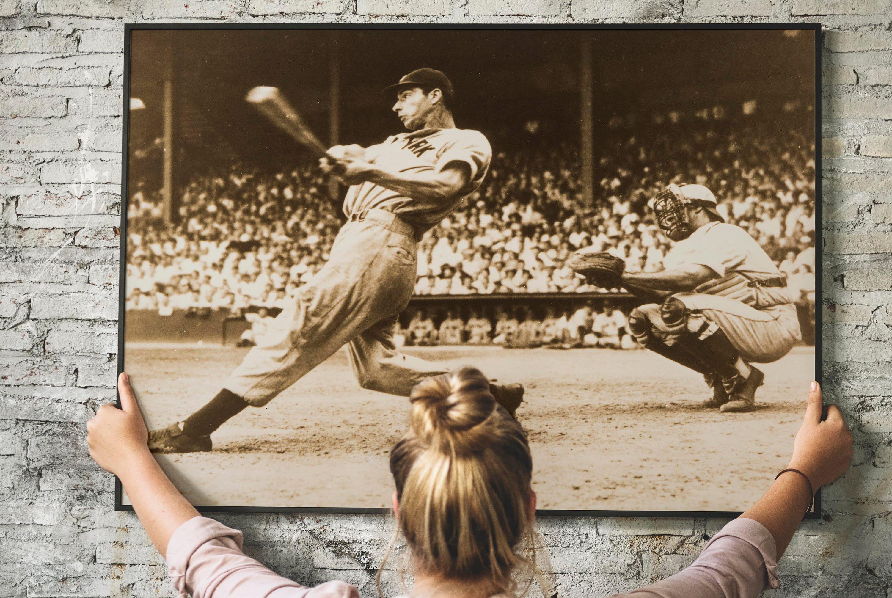 Classic 1950s New York Yankees Vintage Baseball Photo Poster Print ...