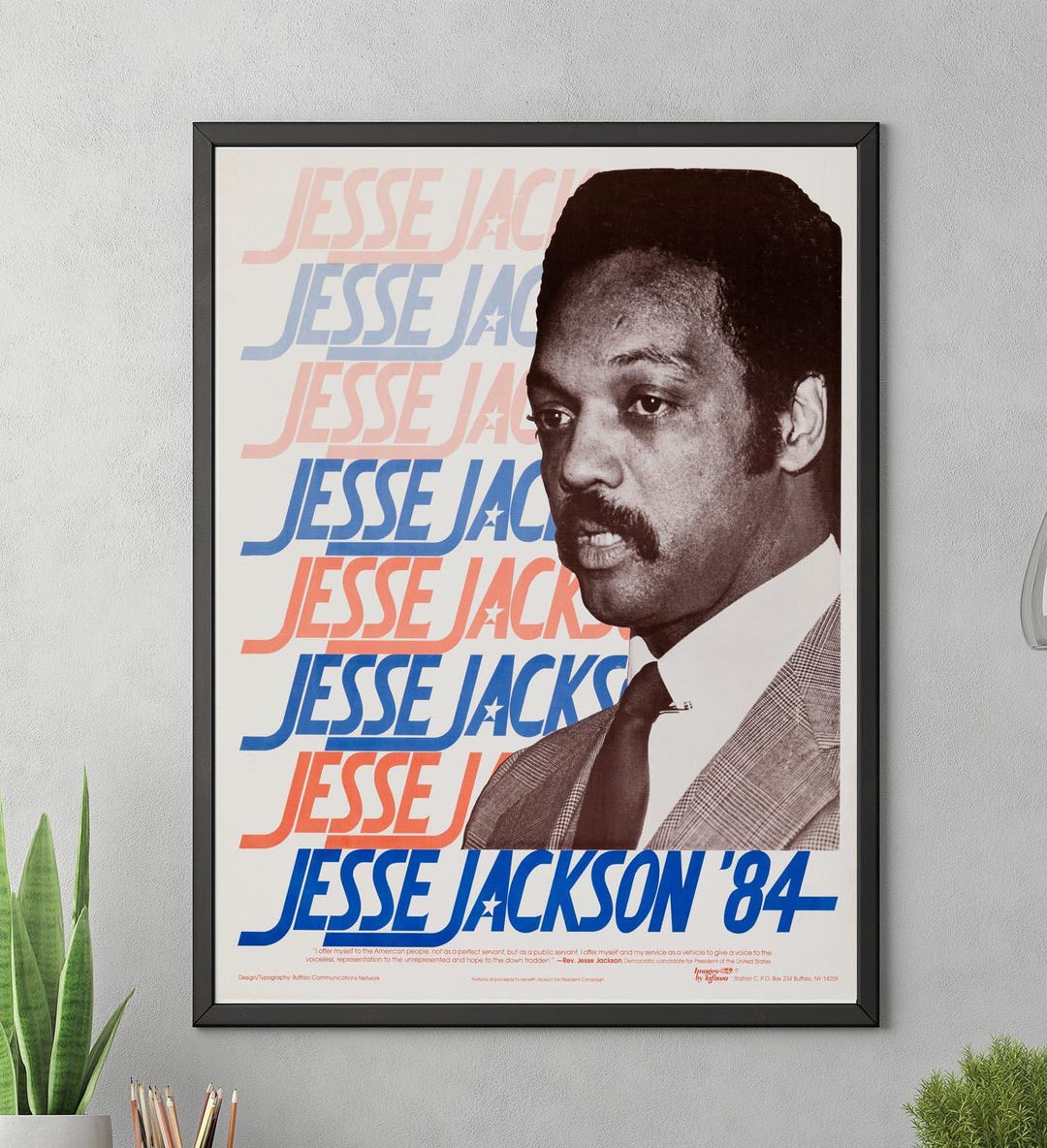 Jesse Jackson 1984, Campaign Poster PRINTABLE DOWNLOAD - Etsy