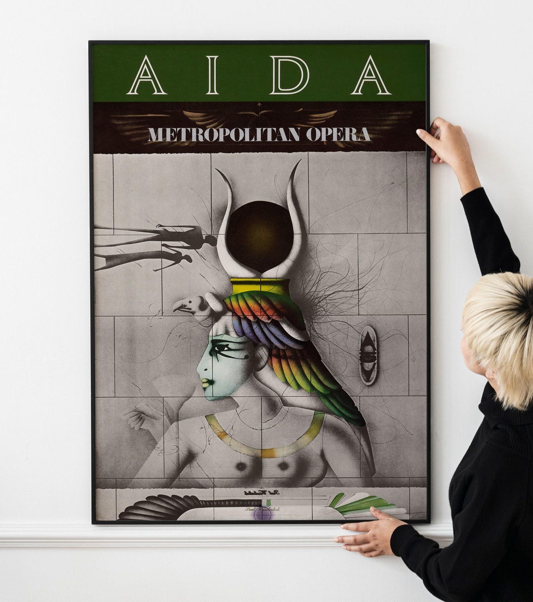 Aida 1970s Vintage Opera Poster – Classic Opera Collectible Wall Print ...