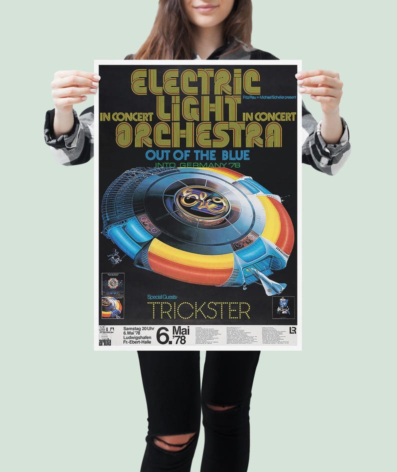 Vintage ELO Poster – 1978 Electric Light Orchestra Concert Poster - Etsy