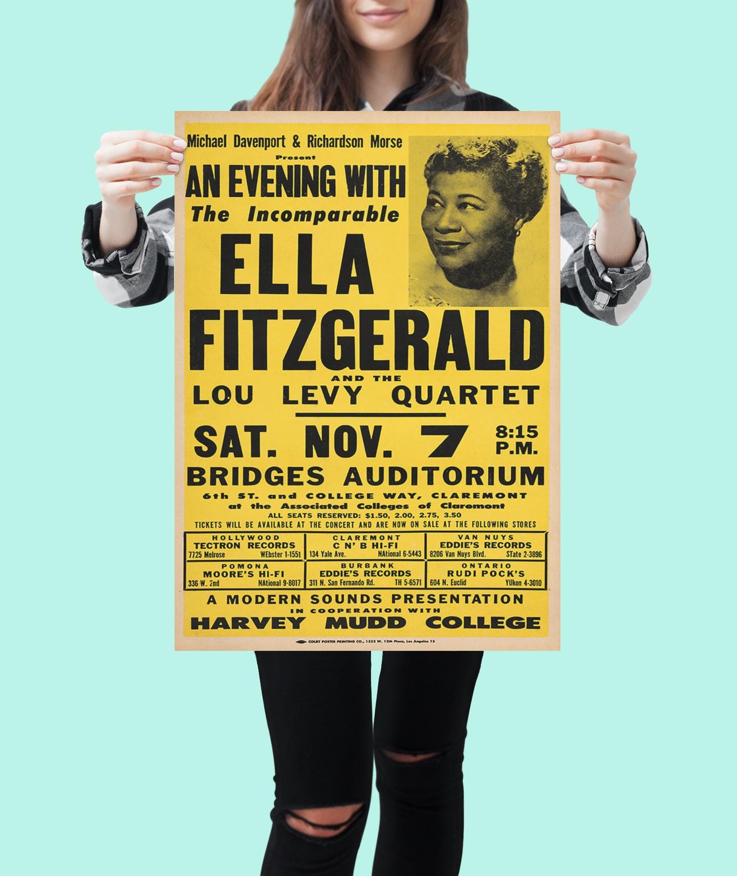 Vintage Jazz Festival Poster – Classic Bebop Swing Rnb Print, Retro ...