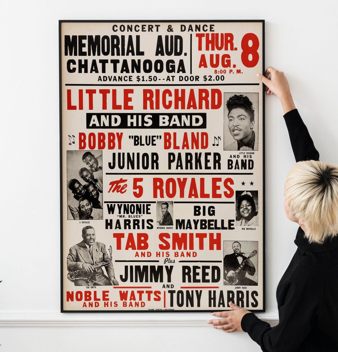 Rock ‘N’ Roll Concert Poster – 50s Vintage R&B Music Art, Classic ...