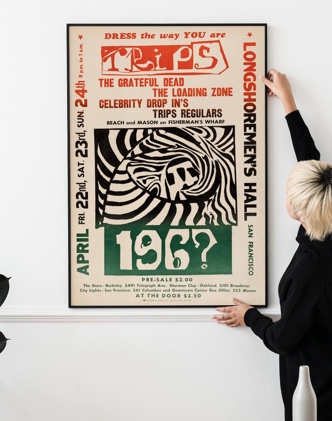 Retro 60s Music Poster – Vintage Psychedelic Concert Wall Art - Etsy