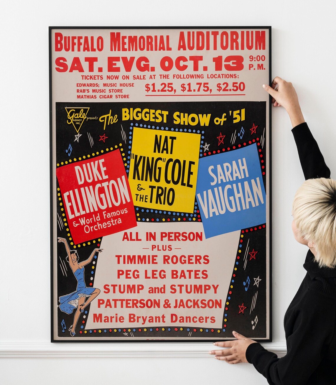 TWO 2x Retro Jazz Concert Poster – Vintage Jazz Big Band Era ...