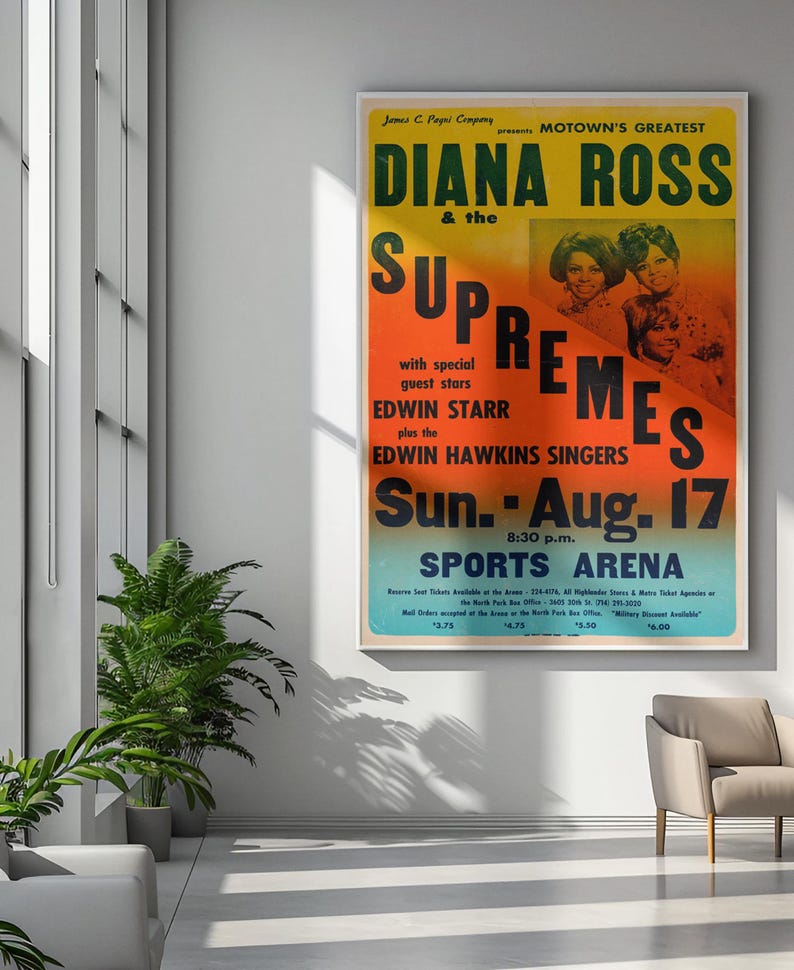 Iconic Poster – Vintage Soul Music Festival Art, Retro R&B Era Decor ...