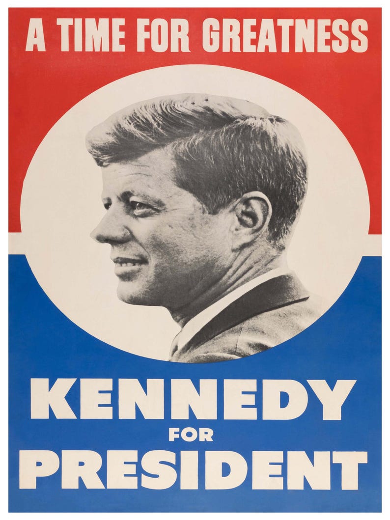 John F. Kennedy Presidential Campaign Headquarters Poster JFK - Etsy