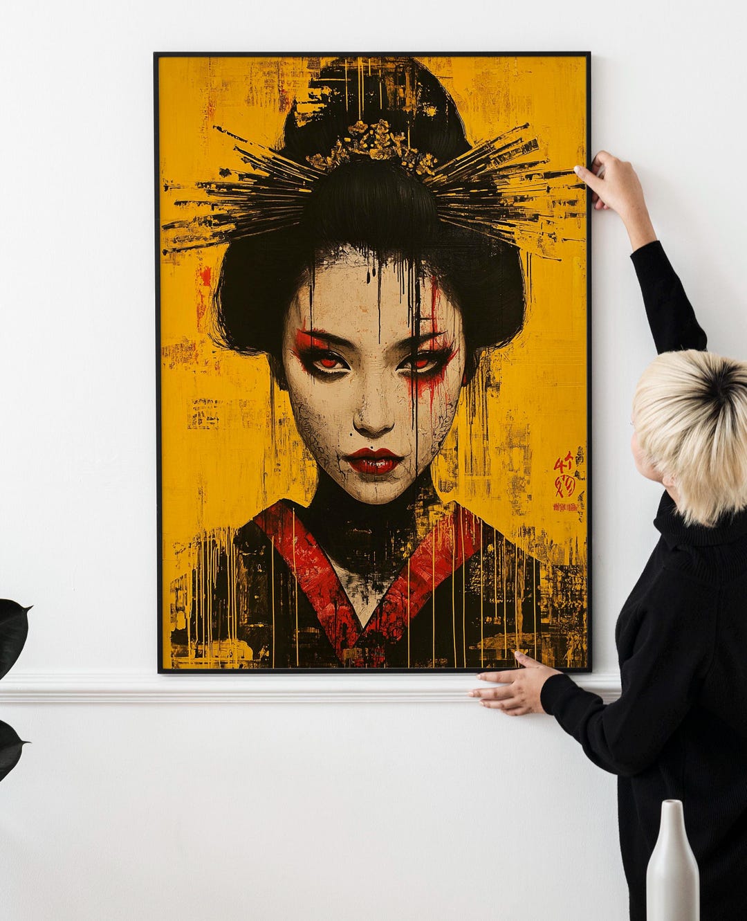 Geisha Street Art Original Abstract Art Poster Print - Etsy