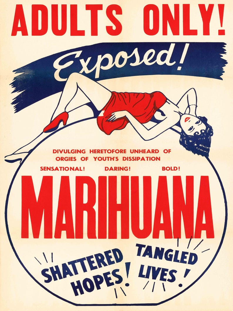 Vintage Marihuana Reefer Madness 1936 Funny Propaganda Movie - Etsy