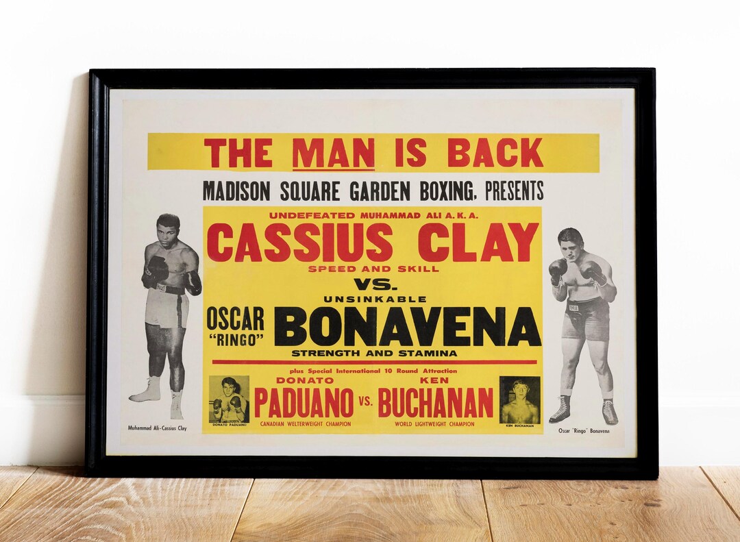 Retro Boxing Event Poster – 60s & 70s Heavyweight Fight Night ...