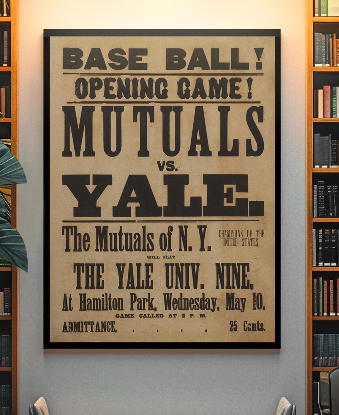 1870s Vintage Baseball Poster – Early American Sports History Wall ...
