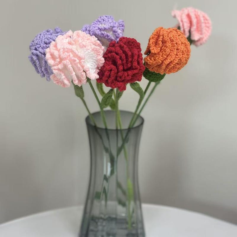 Crochet Flower Carnations - Etsy