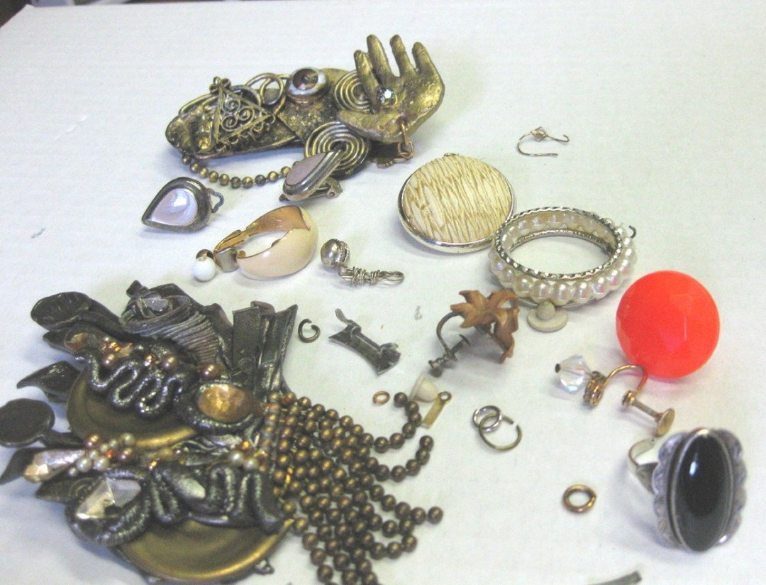 Lot of Vintage Altered Jewelry to Reuse Supplies SALE - Etsy