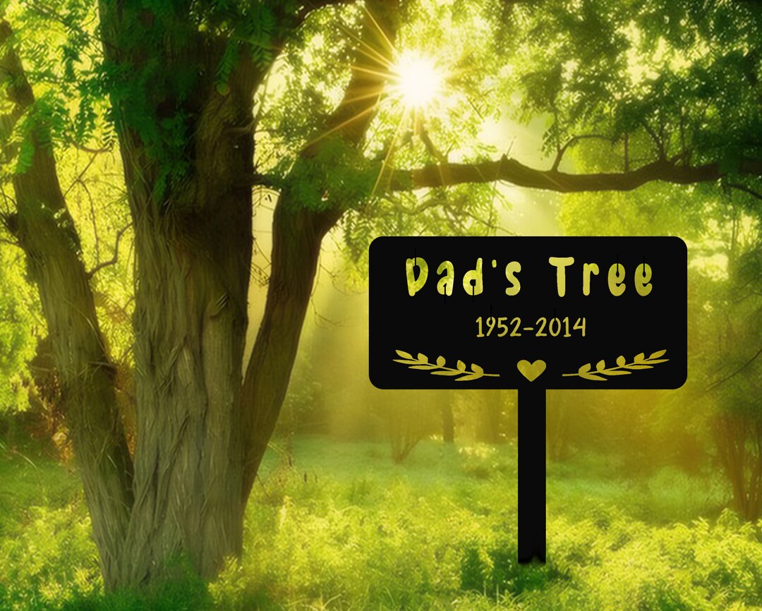 Mom's Tree Sign, Dad's Tree Sign, Personalized Tree Metal, Metal Tree ...