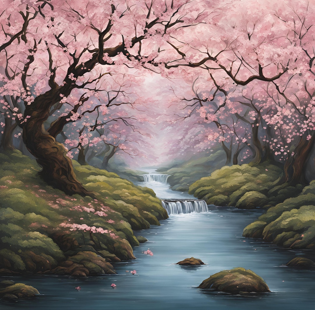 Japanese Cherry Blossom/ Cherry Blossom Art/ Flower Art/ Gift for ...