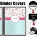 Instant Download Binder Folder Covers Insert Name Country Chic Floral ...