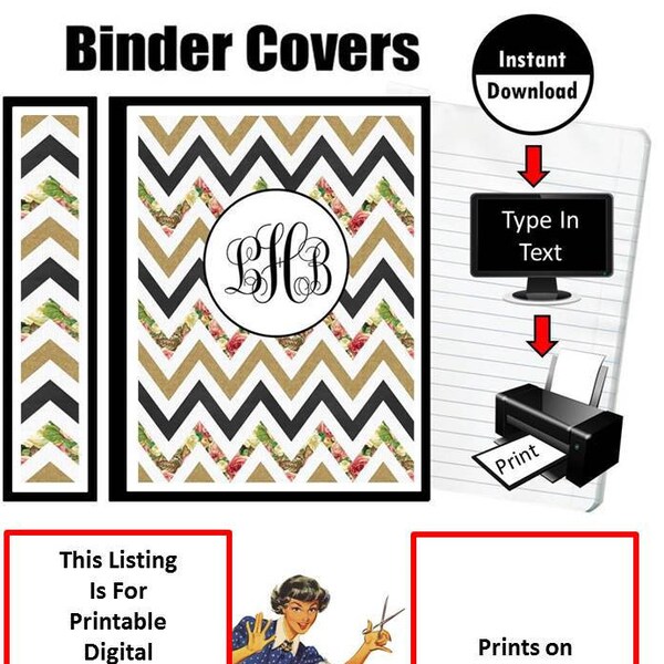 Chevron Binder Cover - Etsy