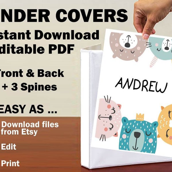 Woodland Binder Covers - Etsy