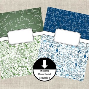 Binder Covers Geek Nerd Science Formula Math School Student Teacher ...