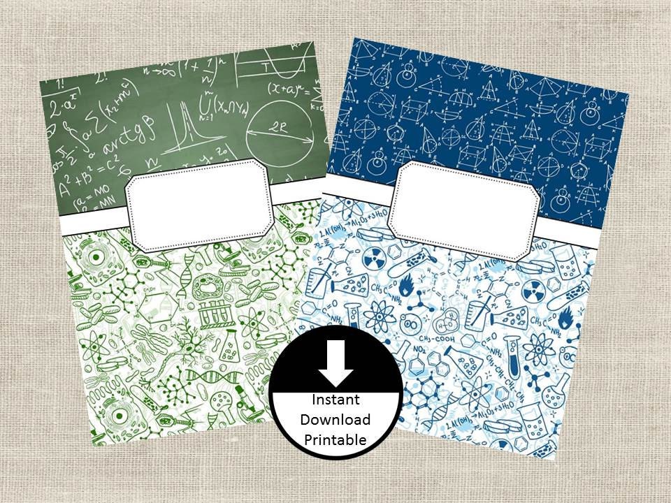 Binder Covers Geek Nerd Science Formula Math School Student - Etsy