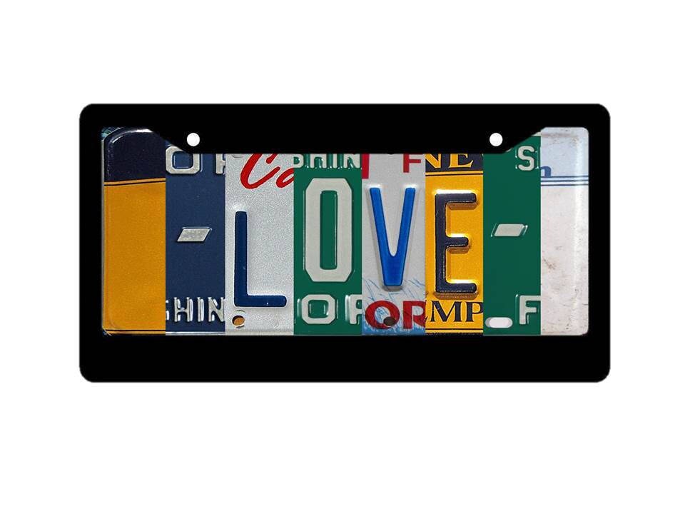 License Plate Art Sign Love DIY Wedding Gift Full Size Wall | Etsy