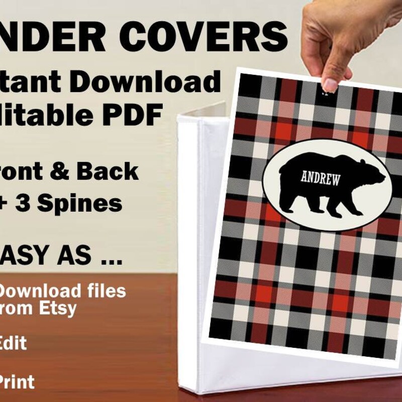 Binder Cover - Etsy