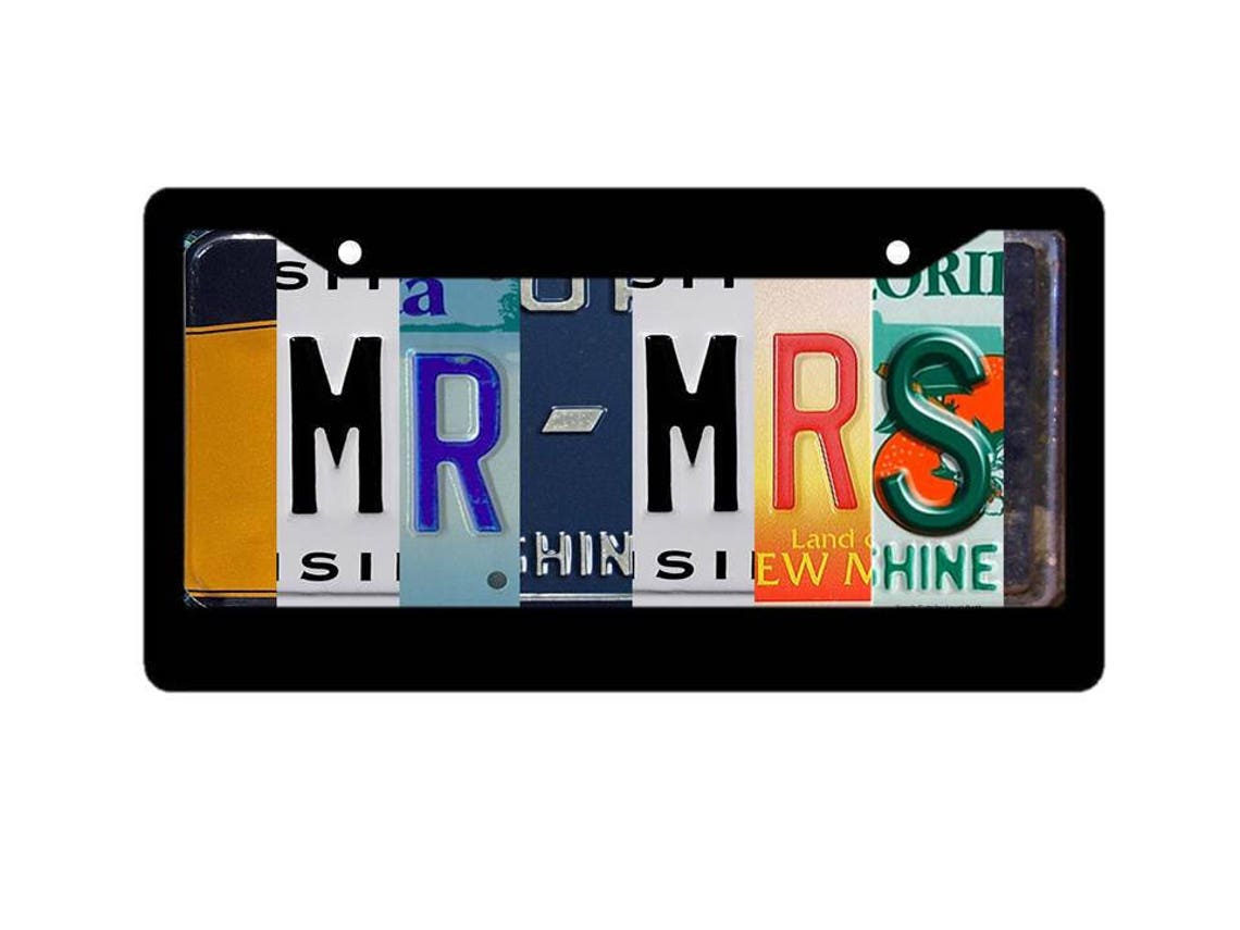 License Plate Art Sign Mr Mrs DIY Wedding Gift Full Size Wall | Etsy