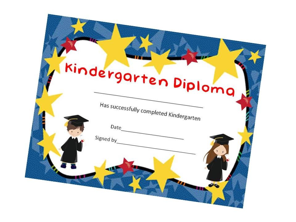 Kindergarten Graduation Child Kid Diploma Certificate Award | Etsy