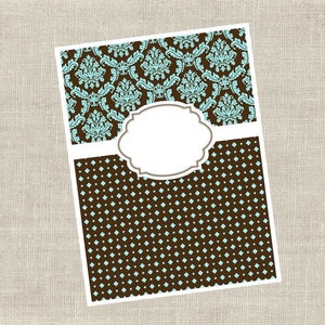 Binder Covers Print Office School Student Teacher Brown Damask Instant ...