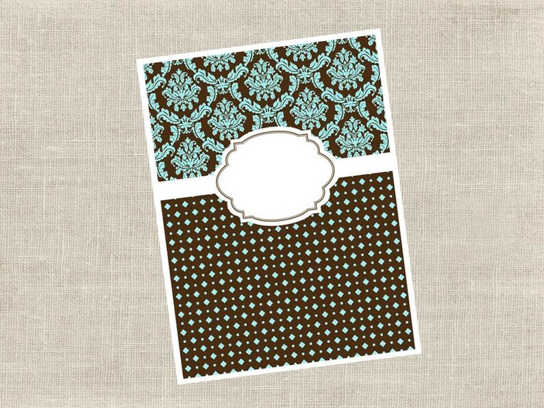 Binder Covers Print Office School Student Teacher Brown Damask Instant ...