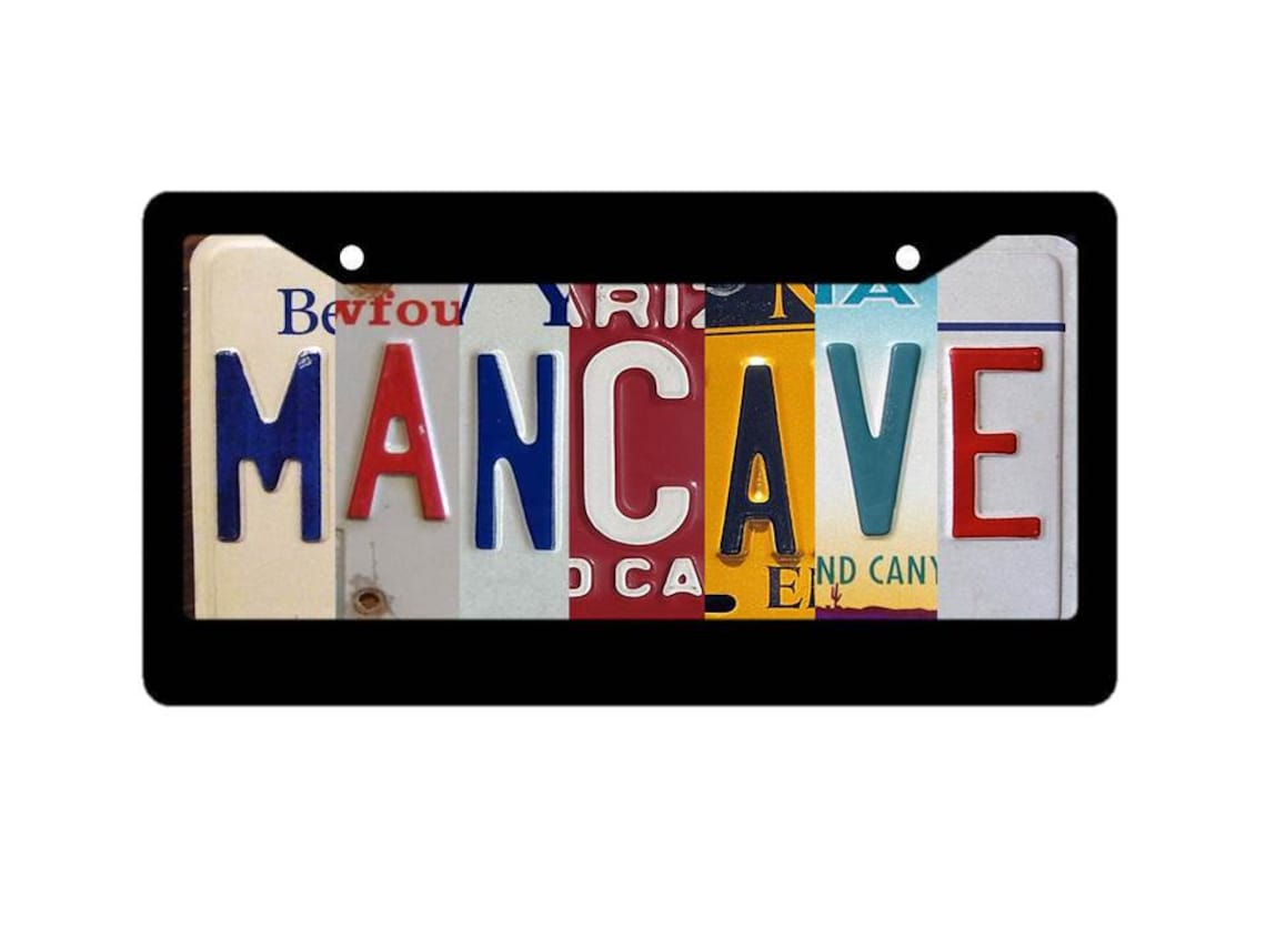 License Plate Art Sign Man Cave DIY Gift Full Size Wall Art PDF and PNG ...