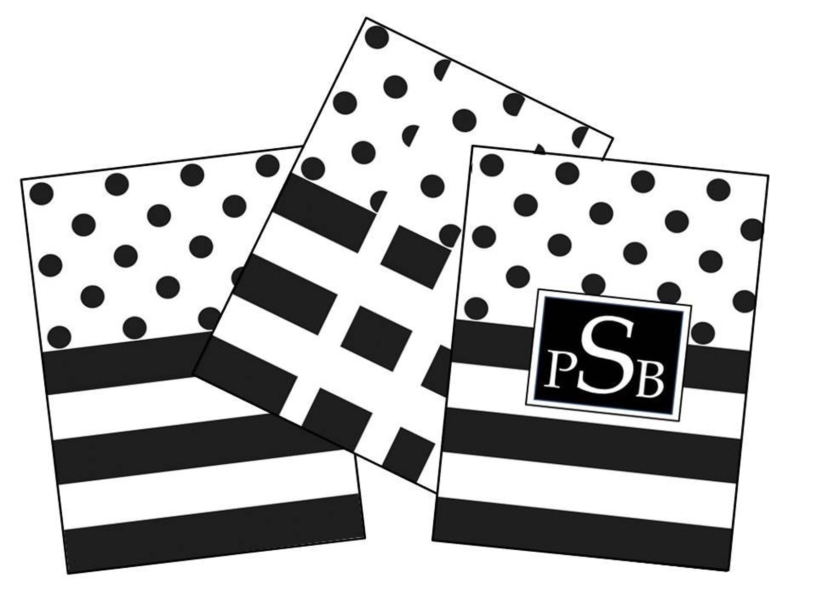 Editable Binder Covers Inserts Spines Black White Dots Stripe - Etsy