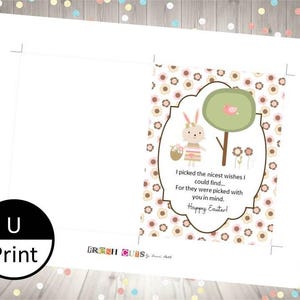 Printable Easter Card Happy Easter Parents Grandparent Girl Boy Child ...